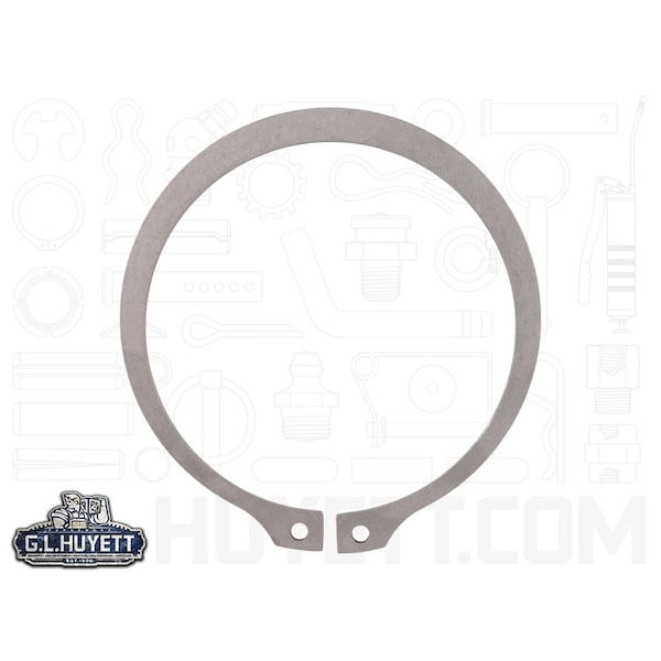 Rotor Clip External Retaining Ring, Stainless Steel Plain Finish, 3.125 ...
