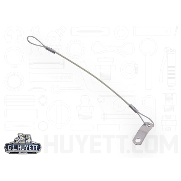 Itw Shakeproof Loop with Tab Lanyard, 6 in, 1/16 in Pin Dia., Steel ...