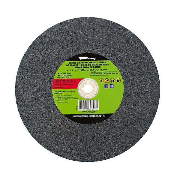 Forney Bench Grinding Wheel, 8 in x 1 in x 1 in 72397 | Zoro