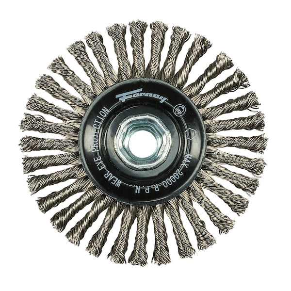Forney Command PRO Wire Wheel, Stringer Bead, Stainless Steel, 4 in x ...