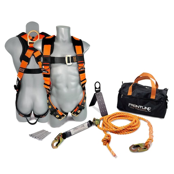 Frontline Combat Complete Roofers Kit with 50 ft Lifeline RK050V50 | Zoro