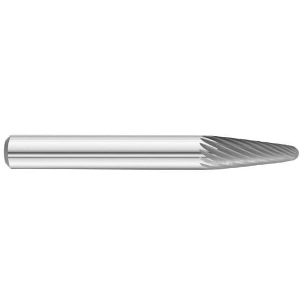 Fullerton Tool Carbide Burr Rotary Files Burrs, RH Spiral, 59641 | Zoro