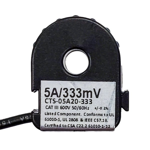 Functional Devices Enclosed Solid-Core Current Transformer, 5Amp, 333mV ...