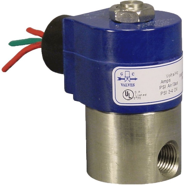 Gc Valves Solenoid Valve, 2-Way, Normally Closed, 24 VDC, Direct Acting ...