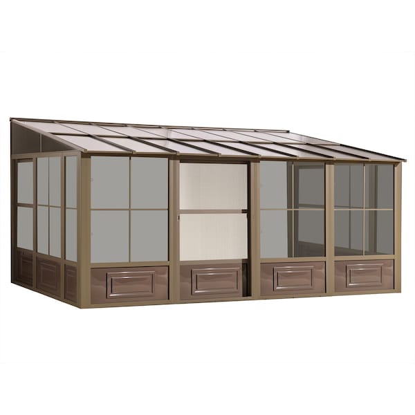 Gazebo Penguin Florence Wall Mounted Solarium 10x16 Polycarbonate Roof ...