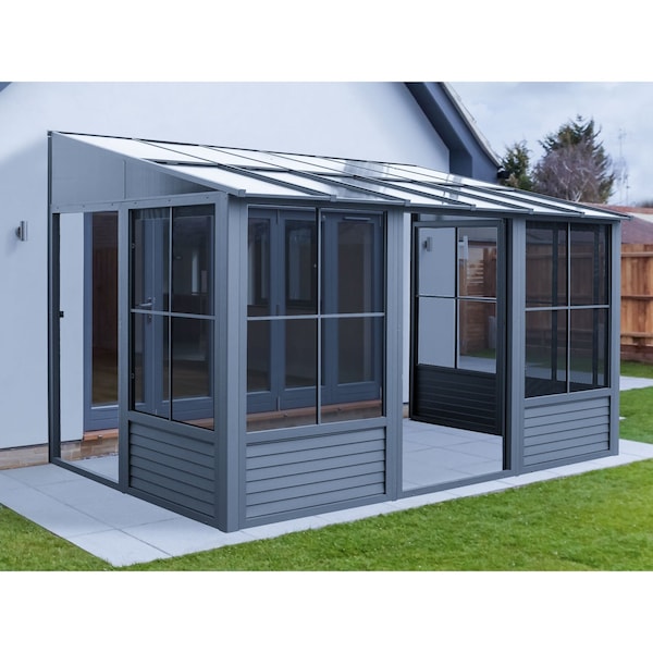 Gazebo Penguin Florence Wall Mounted Solarium 10x16 Polycarbonate Roof ...