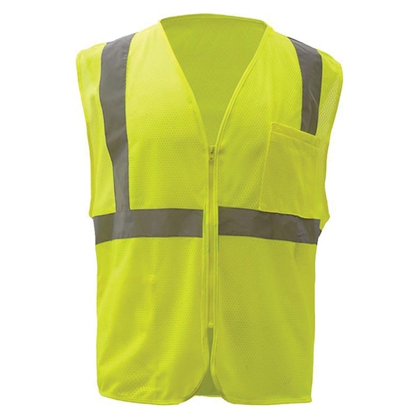 Gss Safety GSS Class 2 Standard Mesh Zip Sfty Vst, S 1001-SM | Zoro