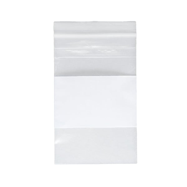 Wrap Tite Recloseable Poly Bags with White Block, 1000PK 2RB46W | Zoro