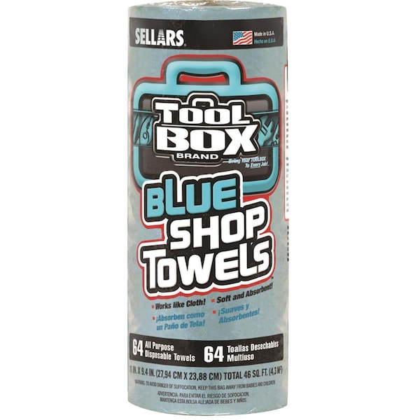 Sellars SELLARS ToolBox&REG Blue Shop Towels 54400 | Zoro