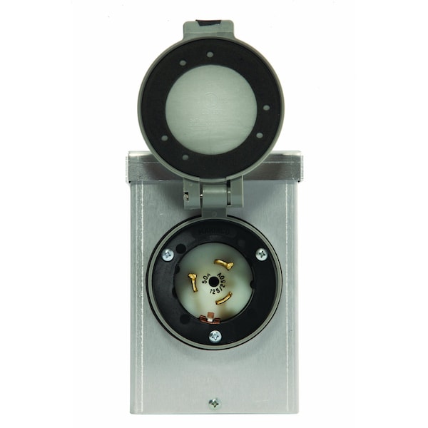 Generac 50 Amp Power Inlet Box, 125/250V, aluminum, NEMA CS6365 with ...