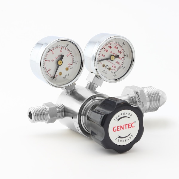 Gentec HP Low Flow Regulator, CGA-350 , Inlet 0 to 150 PSI, Relief ...