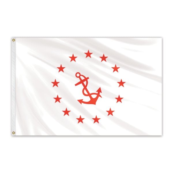 Global Flags Unlimited Rear Commodore Officer Outdoor Nylon Flag 12"x18 ...