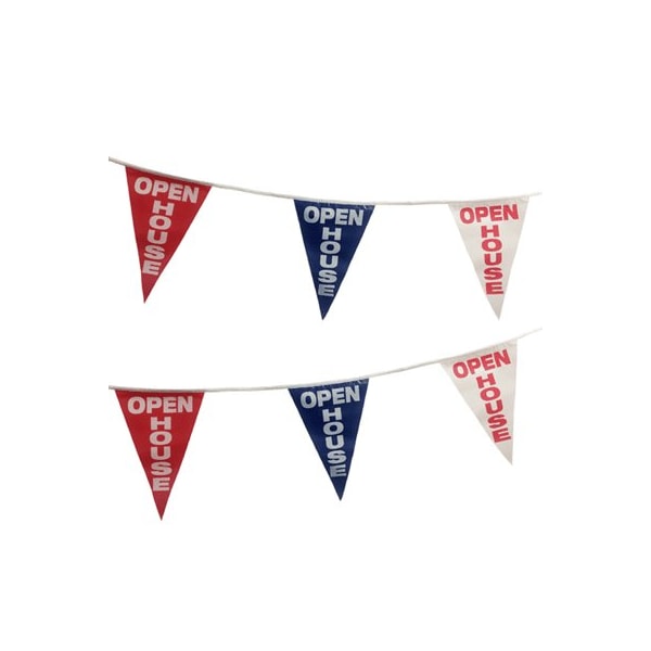 Global Flags Unlimited Open House Pennant Streamers - Red, White ...