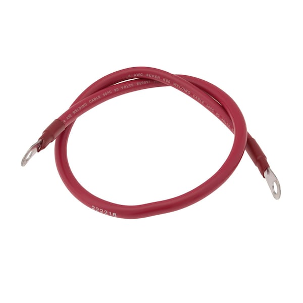 Nobles/Tennant BATTERY CABLE - EYELET TO EYELET, RED 4GA 30 in. 222218 ...