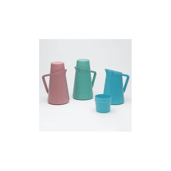 Medegen Medical Products Pitcher w/Cup Covr, 1 qt., Dusty Rose, PK12 ...