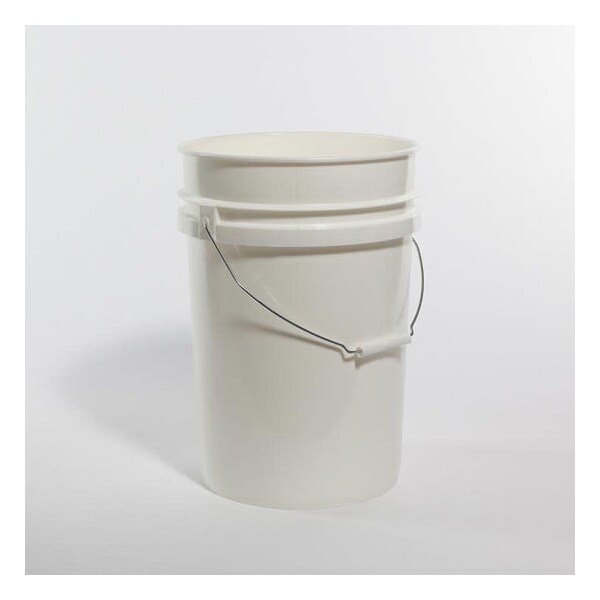 Pipeline Packaging Open Head Pail, HDPE, White, 6 gal., Diameter: 11-29 ...