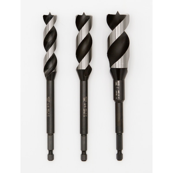 Woodowl OverDrive Fast Boring Bit 3pc Set 00707 | Zoro