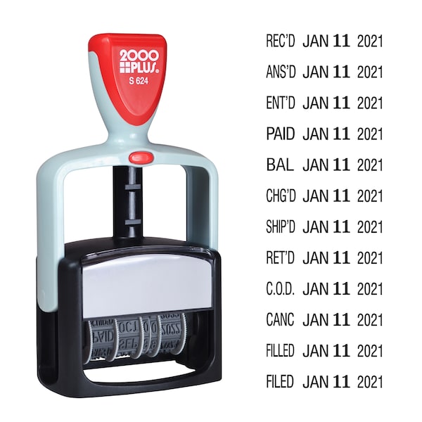 2000 Plus Date Stamp, Self-Inking, Black Ink 011029 | Zoro