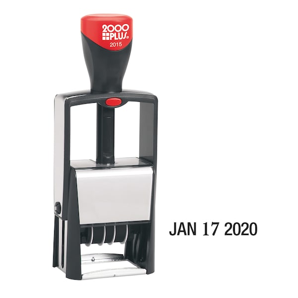 2000 Plus Date Stamp, Heavy Duty, Self-Inking, Black 011200 | Zoro