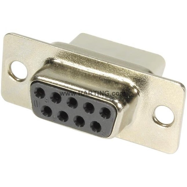 Harting Fixing Flange D-Sub Connector, Black 09670094701 | Zoro