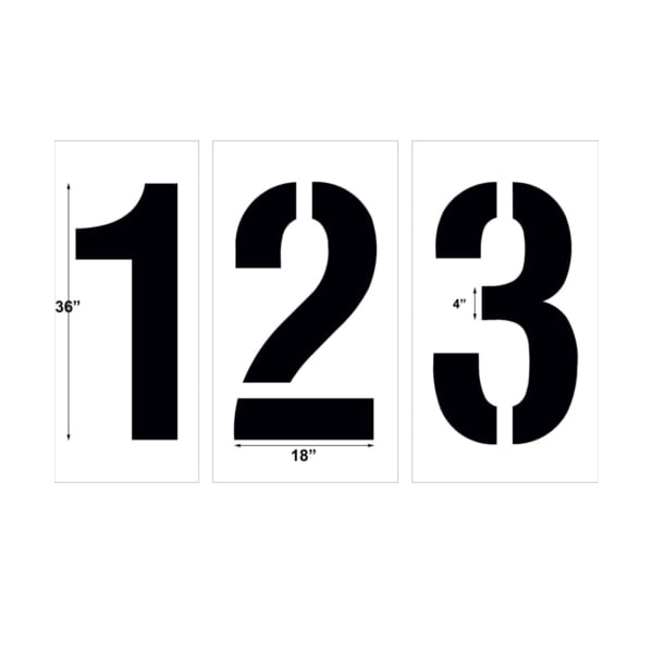 Football Field Number Stencils