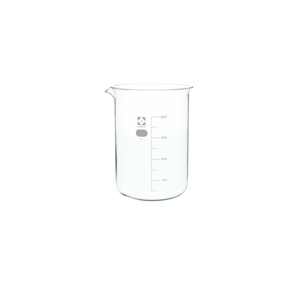 Vee Gee Sibata Glass Beaker, 2000mL 10020-2000 | Zoro