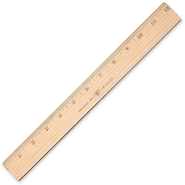 Westcott Rulers, 12" Metric Ruler w/Metal Edge 2 sided 10375 | Zoro