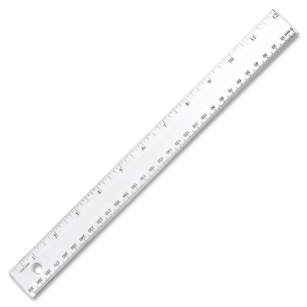 Westcott Rulers, 12" Plastic Ruler - Clear 45012 | Zoro