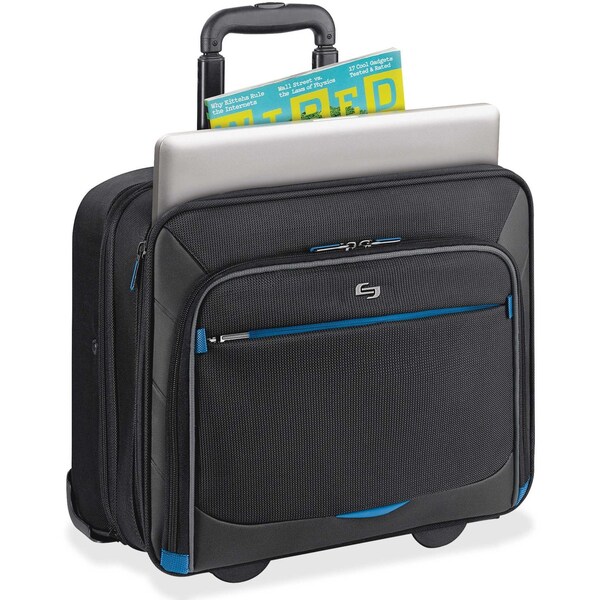 Solo Case, Laptop, Rolling Black w/Blue TCC902420 | Zoro