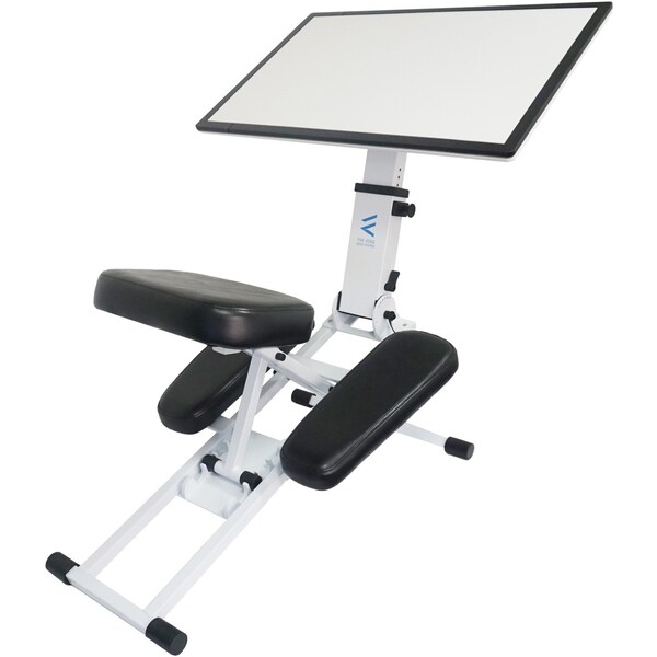 Edge Desk Portable Adjustable Kneeling Desk, White D-1050 | Zoro