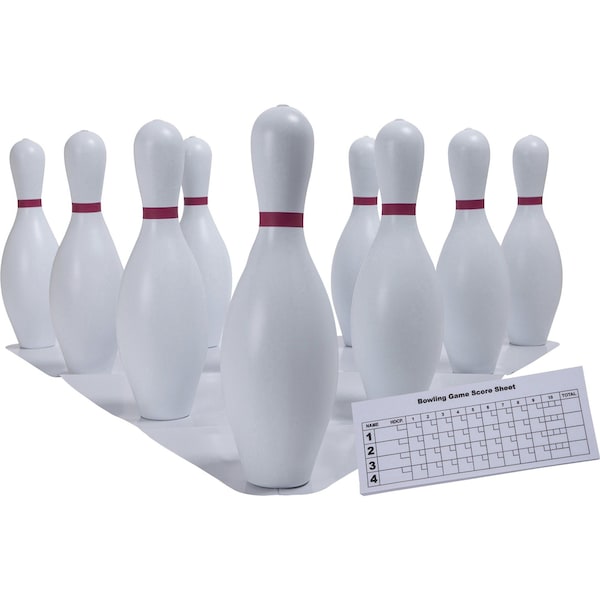 Champion Sports Bowling Pin Set, Set of 10, Score Pad BP10 | Zoro