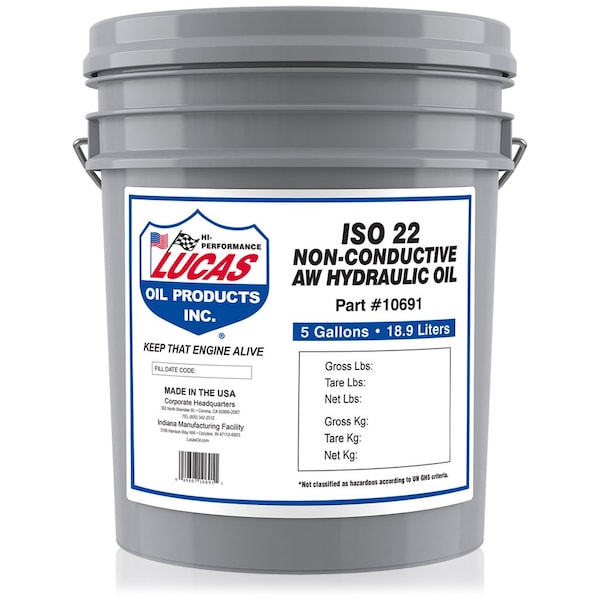 Lucas Oil Non-Conductive Aw Iso 32 Hydraulic Oil, 1 11107 | Zoro