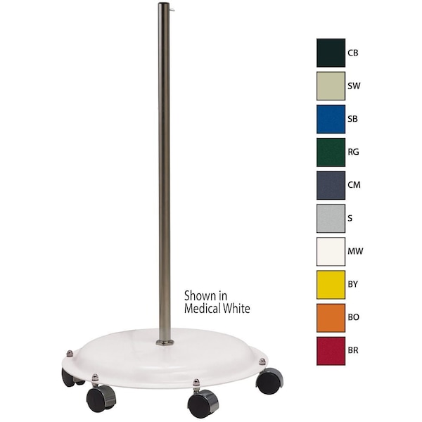 O.C. White Co HD Roll Around Base, CarbonBlack 11469-B | Zoro