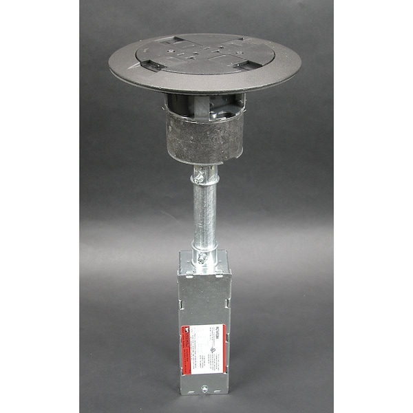 Wiremold Poke-Through Box, 24.5 cu in, Wiring Box Type, Steel RC7ATCBK ...