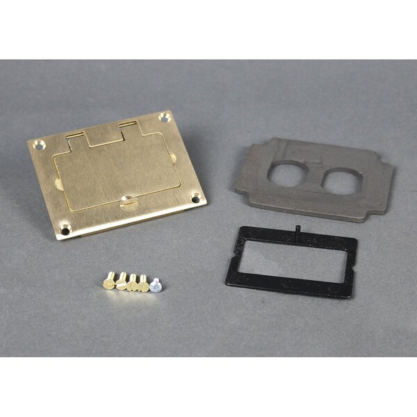 Wiremold GFI Cover Plate, Brown, Brass 828GFITC | Zoro