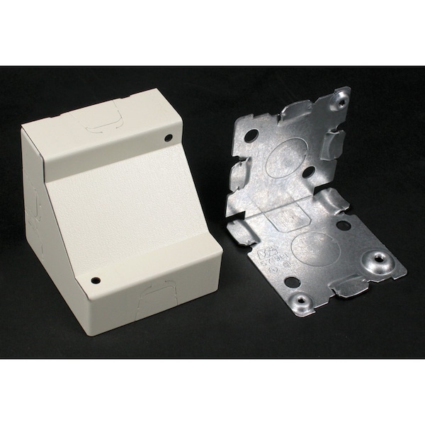 Wiremold Corner Box Fitting, White, Steel 5719WH | Zoro
