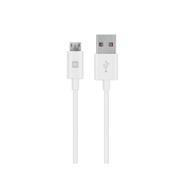 Monoprice Usb A To Micro B Cable, 10 ft.White 13933 | Zoro