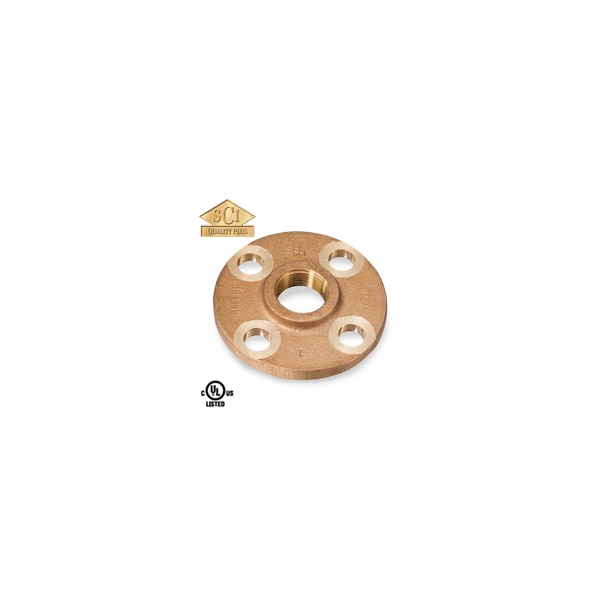 Smith-Cooper Threaded FF Flange, Bronze, 150lb, 3" 4385000280 | Zoro