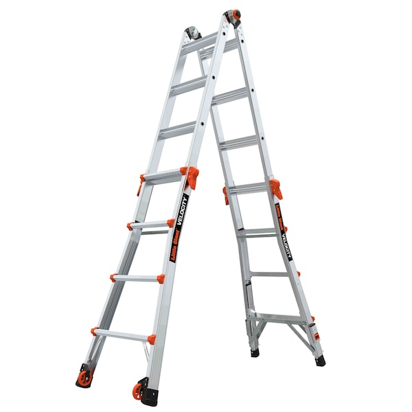 Little Giant Ladders Aluminum Articulated Ladder-Ratchet Levelers, 139 ...