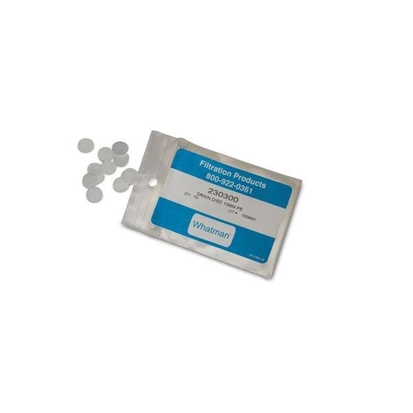 Whatman Polyester Drain Disc, 10 mm, 100/, PK 100 230300 | Zoro