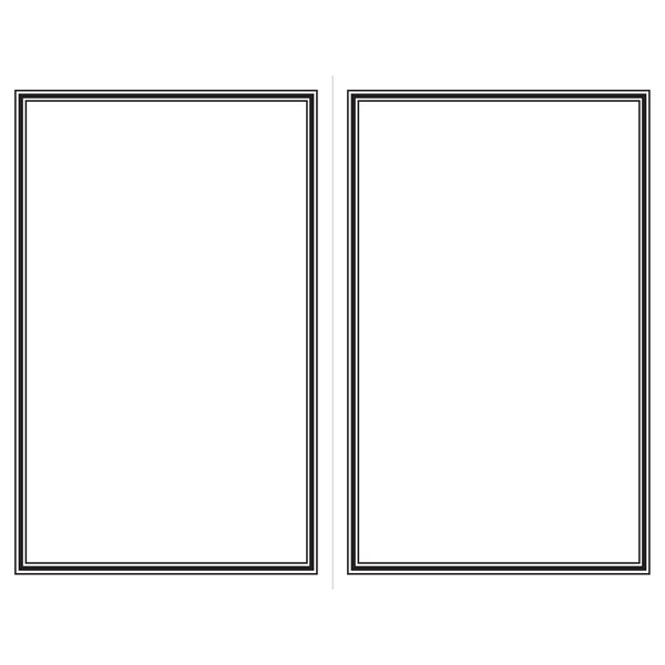 Great Papers Invitation, Engraved Border, 8.5"x5, PK50 20103854 | Zoro