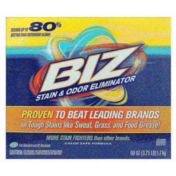Biz Laundry Detergent Powder, Stain and O, PK4, 4 PK 22560 | Zoro