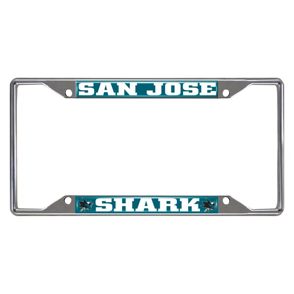 Fanmats NHL San Jose Sharks Metal License Plate Frame 25093 | Zoro
