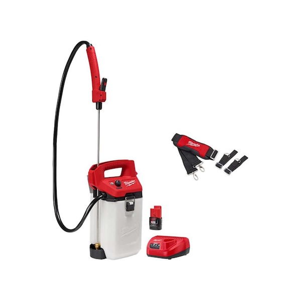 Milwaukee Tool 2 gal Sprayer Kit, Poly, 4 ft L Hose, 24 in L Wand ...