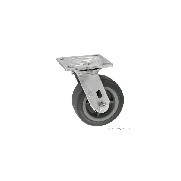 80/20 Heavy Duty, 5", Flange Mount, Swivel Caster 2700 | Zoro