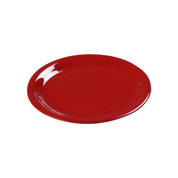 Carlisle Foodservice Narrow Rim Dinner Plate, 9", Red, PK24 3300405 | Zoro