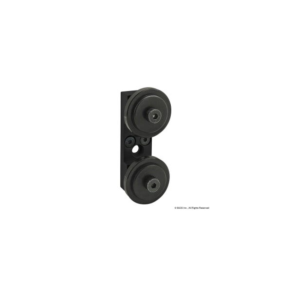 80/20 Blk 10S Dual Roller Wheel Bracket Assy 2751-BLACK | Zoro