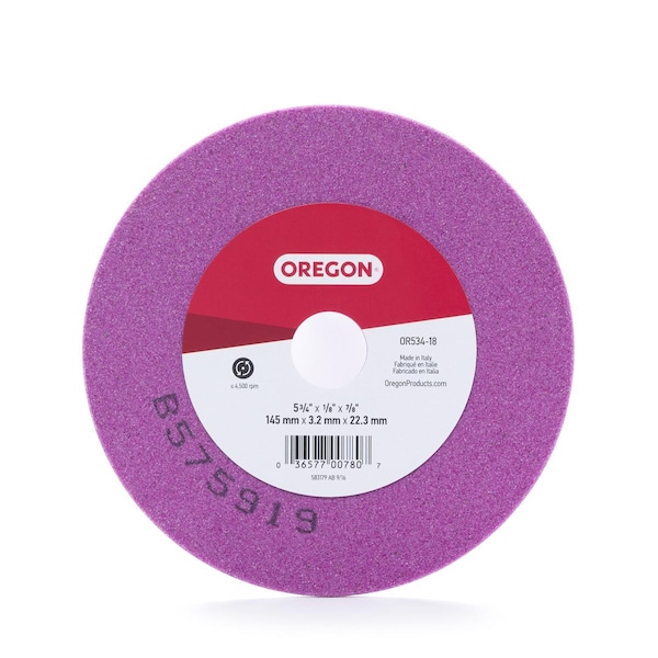 Oregon Chain Grinding Wheel, 1/8" x 5-3/4 OR534-18A | Zoro