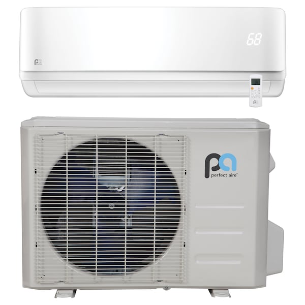 Perfect Aire Mini-Split, Sgl-Zne, Outdr, 230V, 12,000 Btu 2PAMSH12B-17. ...