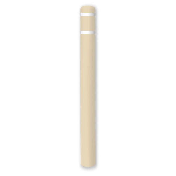 Post Guard Post Sleeve, 8-7/8" Dia, 72" H, Beige/Whi 3526W | Zoro